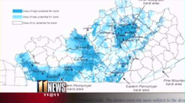 Sinkholes scattered across Kentucky geography | whas11.com
