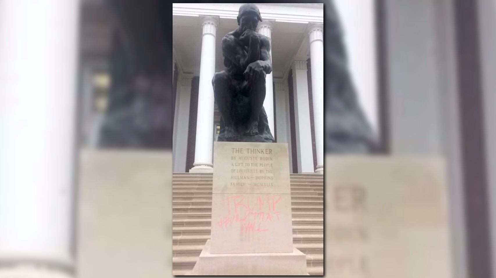 Thinker statue at UofL "vandalized" | whas11.com