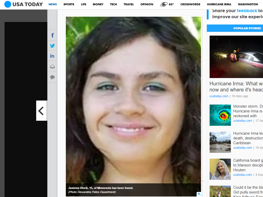 Missing girl swims across a lake to escape captors who held and abused ...